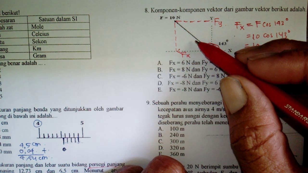 Tutorial Vektor Mencari Komponen Vektor - Fisika SMA - YouTube