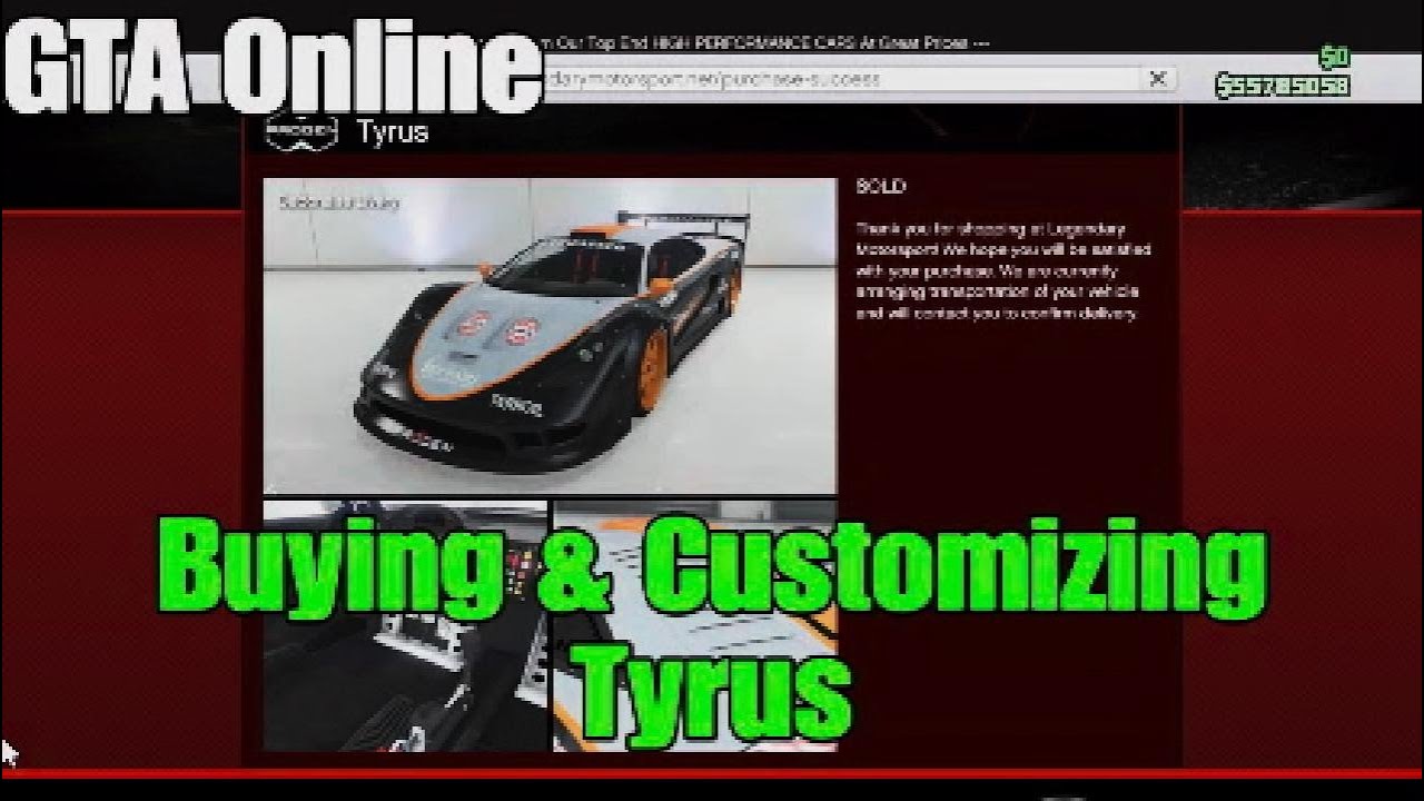 GTA Online Buying & Customizing Tyrus - YouTube