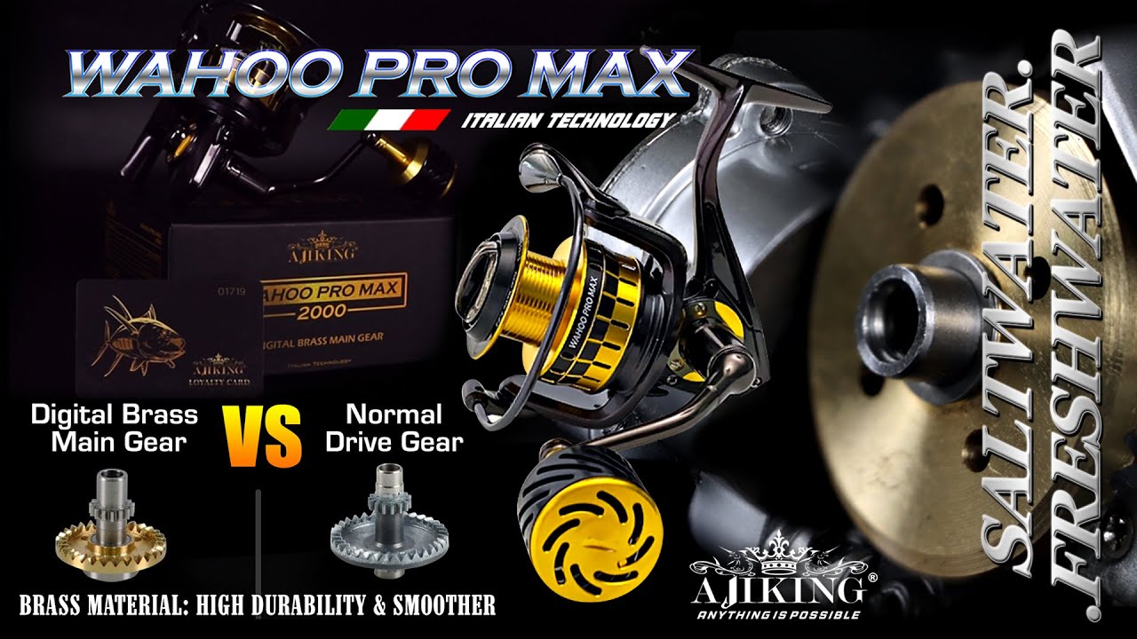 SUPER MAIN GEAR!! AJIKING WAHOO PRO MAX ALUMINUM BODY DAN ROTOR - YouTube
