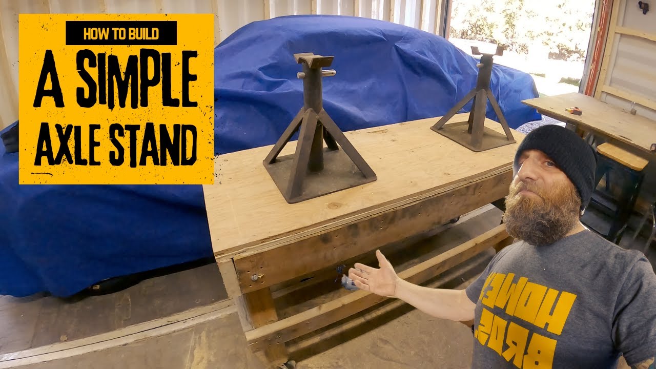 How to BUILD a Simple AXLE Stand! Metal Top WORKBENCH! - YouTube