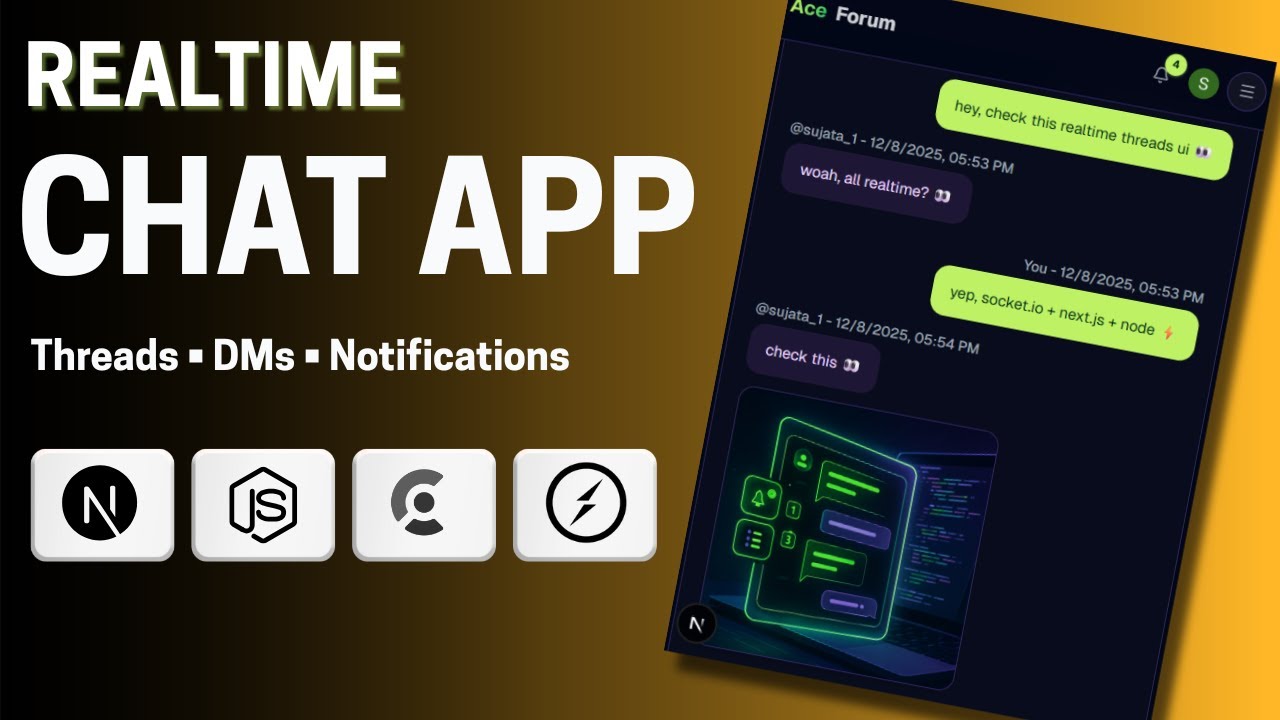 Build a Realtime Chat App with Notifications | Next.js, Clerk, Socket.io, Postgres | Node JS ...