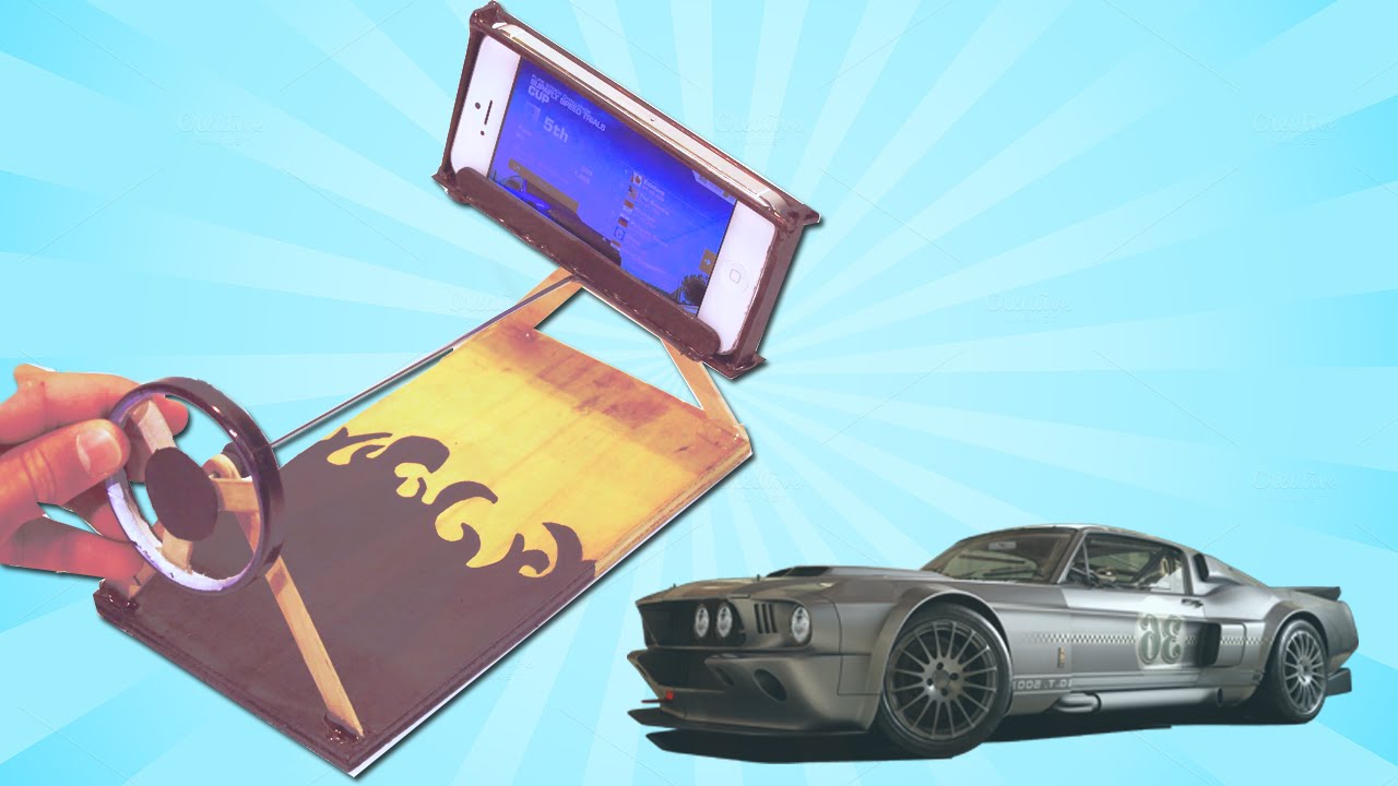 How to Make a Gaming Wheel at Home Iphone/Android - YouTube