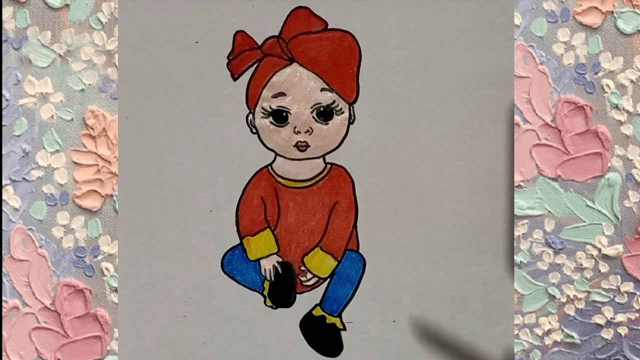 How to draw a cute baby || step by step baby drawing || easy drawing ...