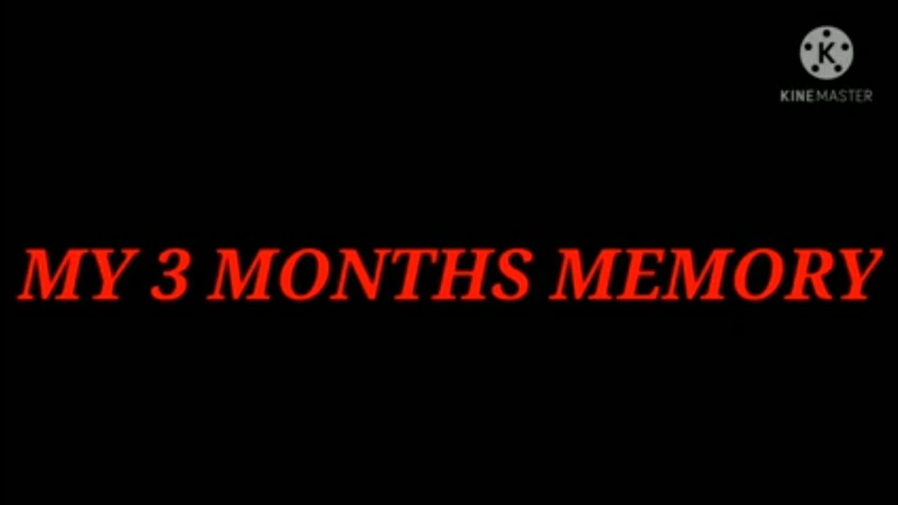 MY 3 MONTHS MEMORY - YouTube