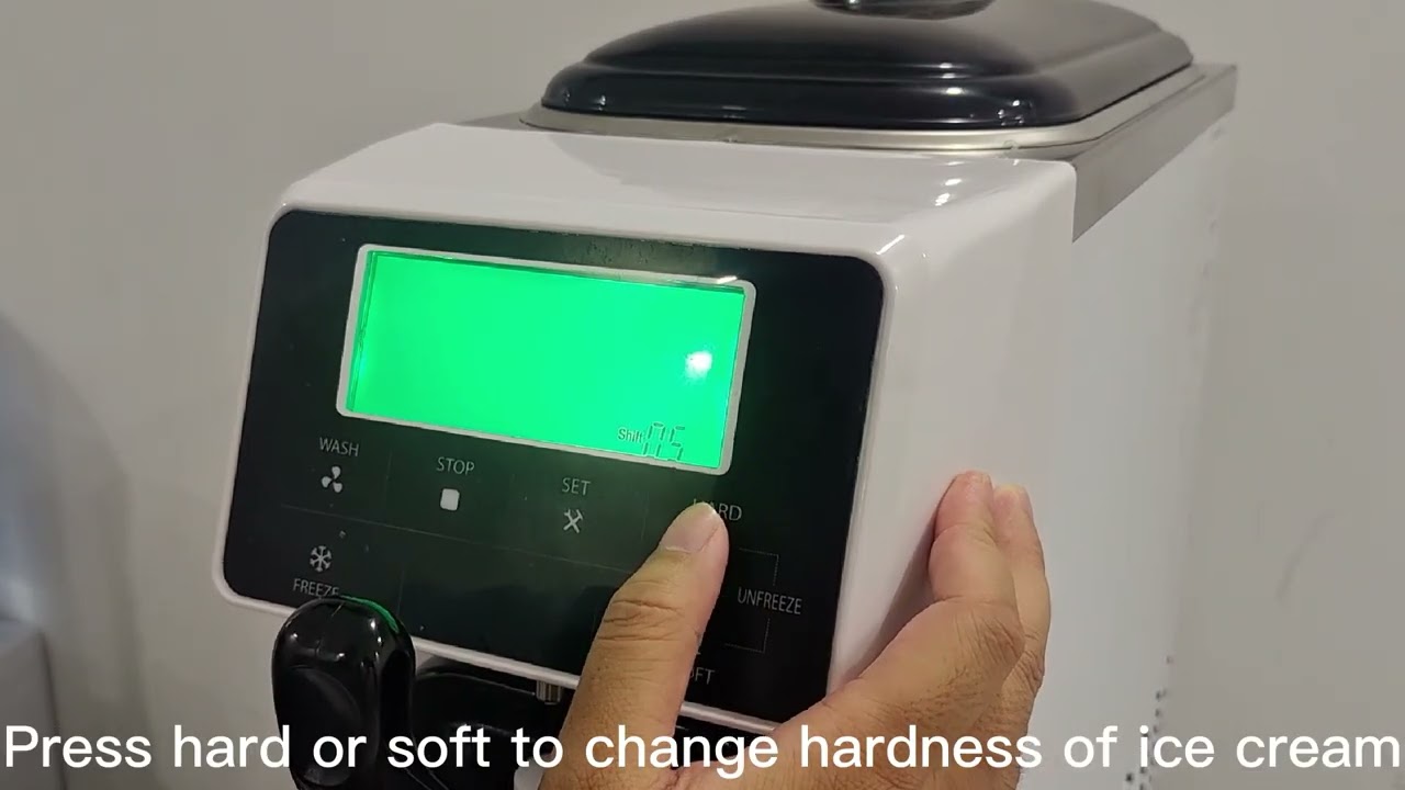 GSEICE ST16E Ice Cream Machine Soft and Hard Adjusting Guide - YouTube
