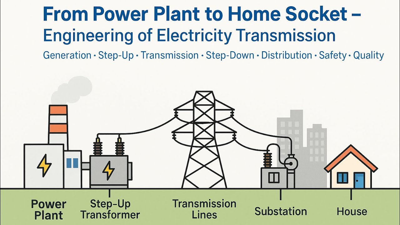 From Power Plant to Home Socket ⚡ | How Electricity Travels ...