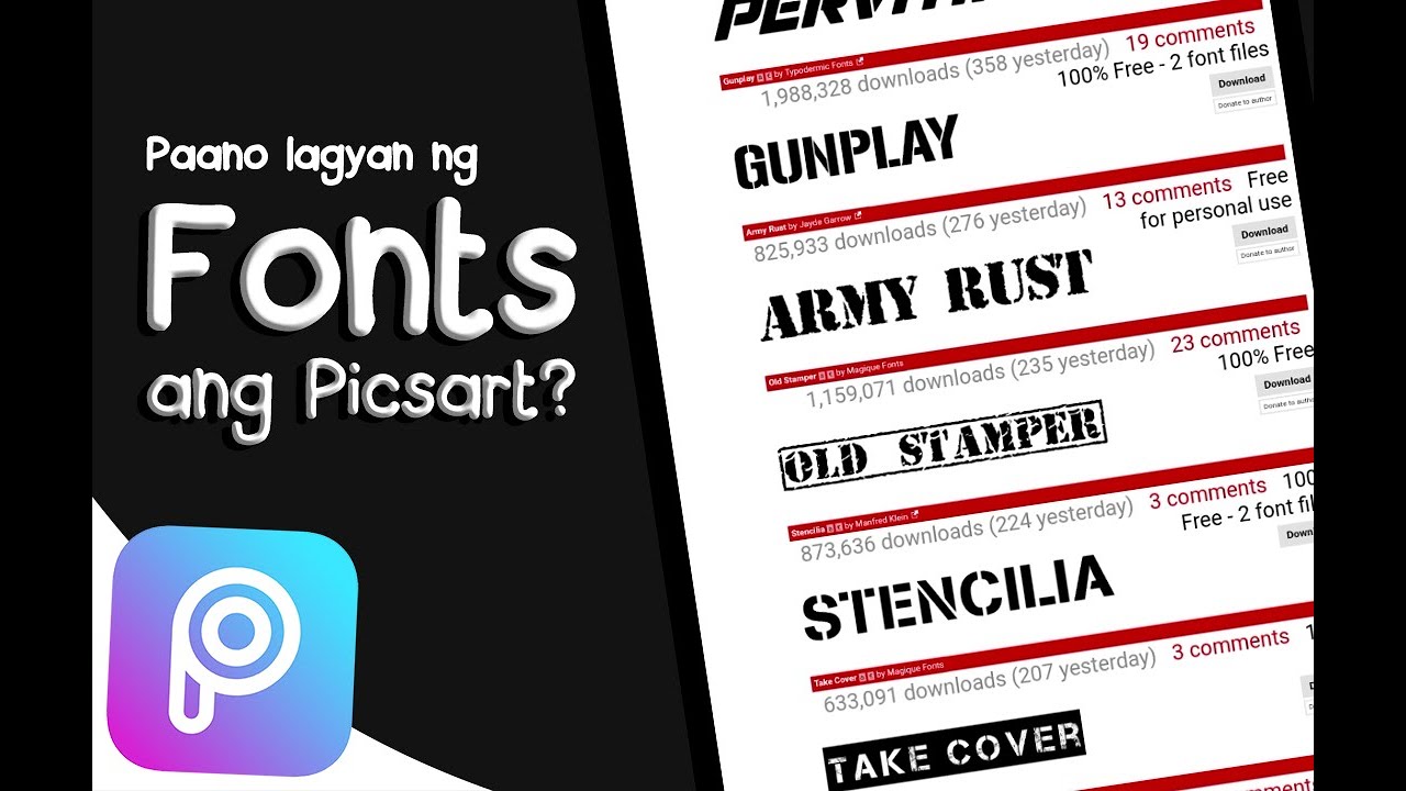 Paano lagyan ng Fonts ang Picsart? - YouTube