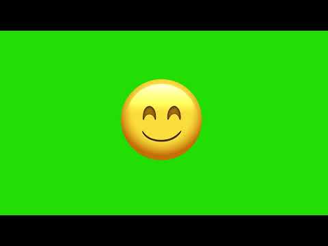 Smiling Face Blushing _ Green Screen