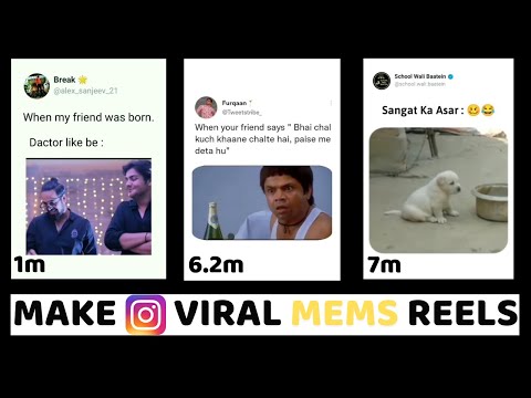 How To Make Viral Memes Reels Video For Instagram?Twitter Memes Reels  Kaise Banaye?Fake Tweet Memes