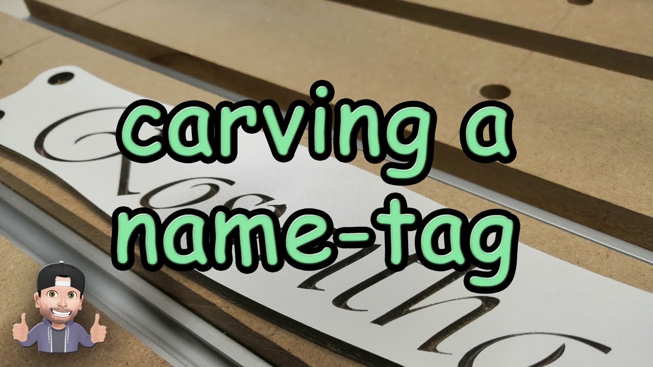 Job No. 001: Carving a name-tag with a DIY CNC mill - YouTube