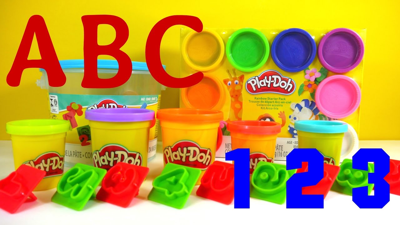 PLAY-DOH FUN with NUMBER BUCKET - LETTERS T-U-V-W-X-Y-Z PART 8 - YouTube