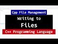 Writing to a File using Ofstream class | LearningLad.com