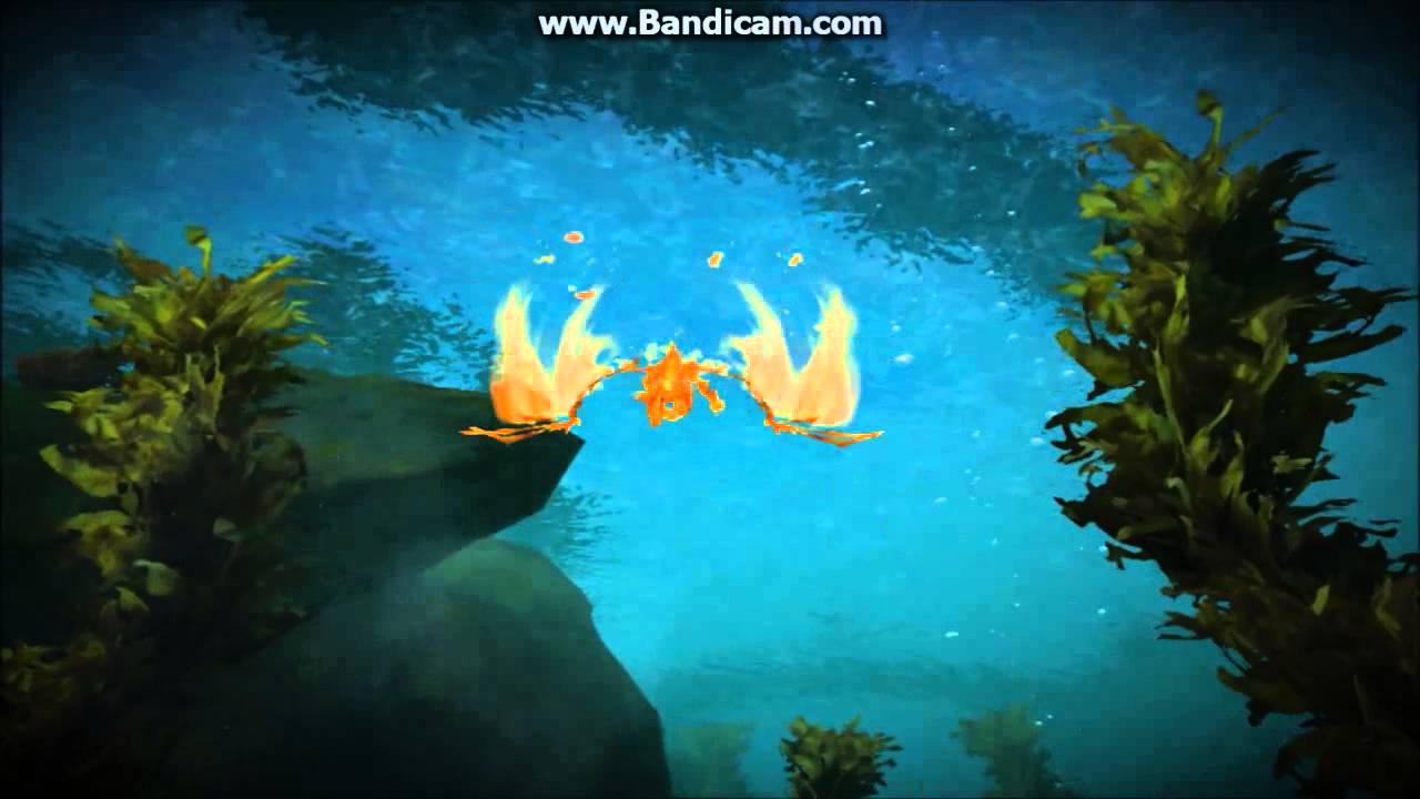 Flame Elemental underwater movie - YouTube