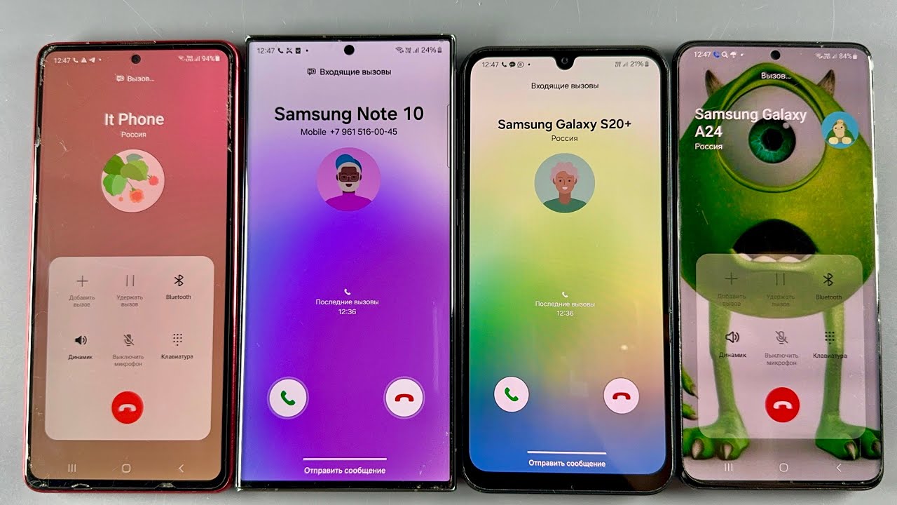 Incoming Outgoing Call Samsung Galaxy Note 10 + Samsung Galaxy S24 ...
