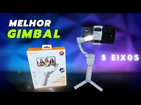 Gimbal estabilizador para celular 3 Eixos com LANTERNA e TRIPÉ (Gimbal ...