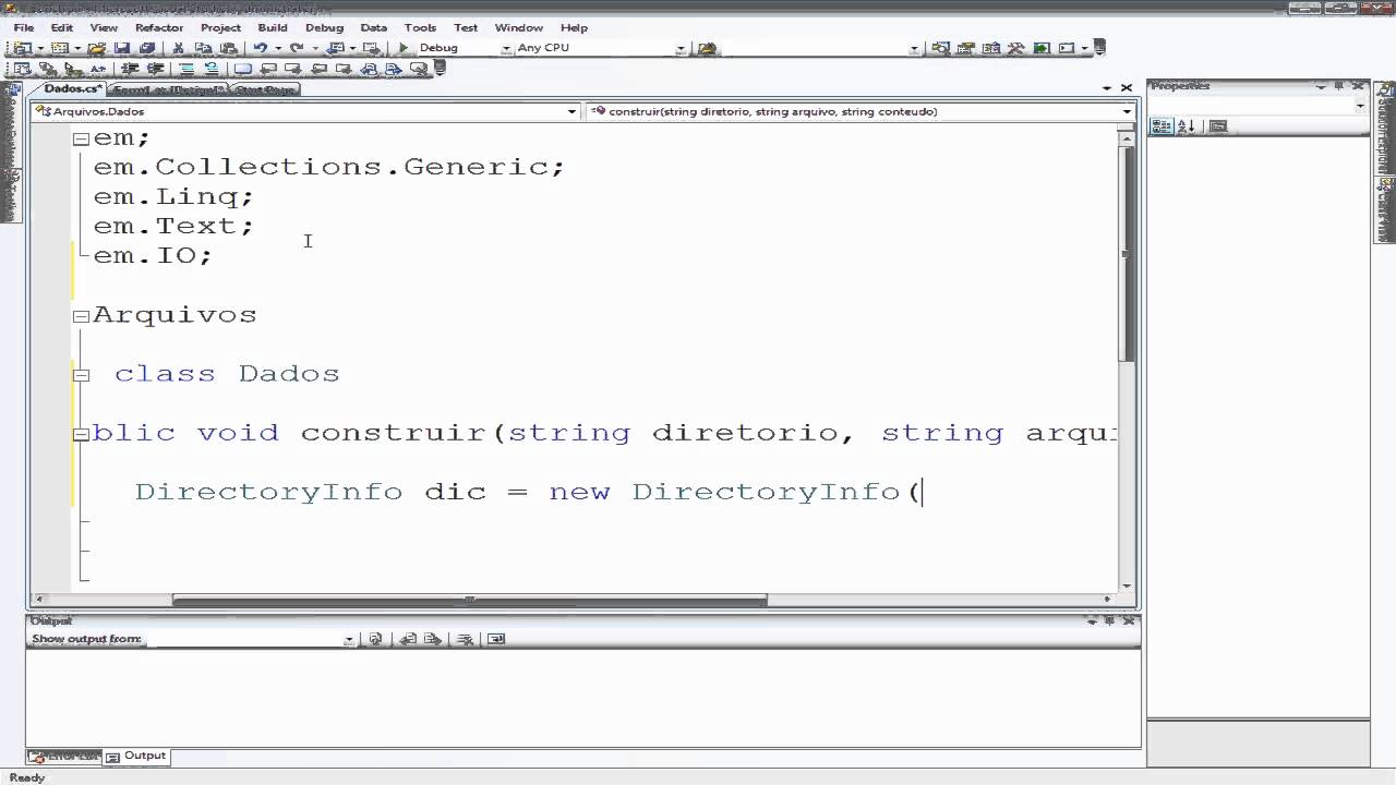 C# criar arquivos e diretorios - YouTube