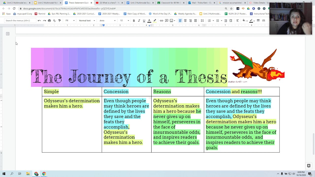 Multimodal essay, step 3: thesis!!! - YouTube