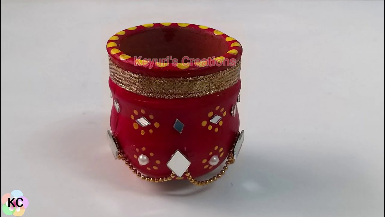 242. Kalash Decoration | Matki Decoration for Navratri - YouTube