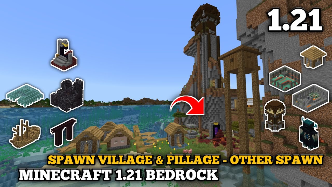 [Bedrock Seed] Minecraft 1.21 Seed - Spawn Village & Pillage, Other ...