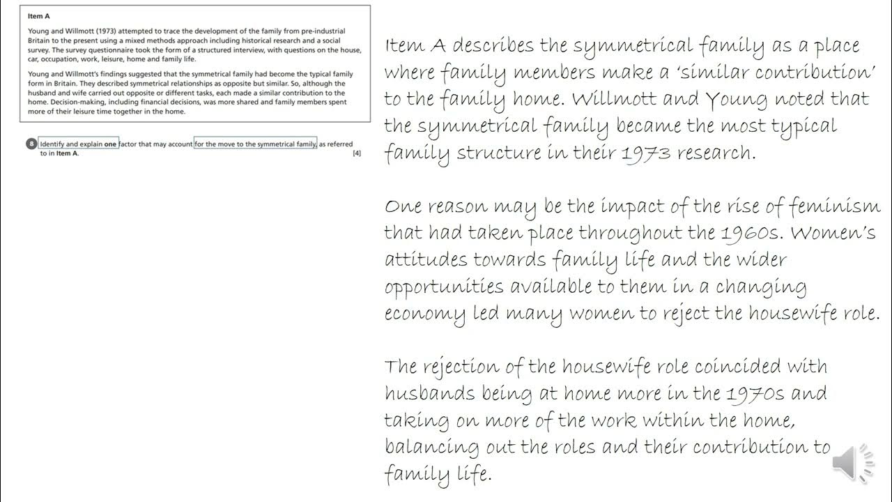Families: Changing Relationships within Families - AQA GCSE Sociology ...