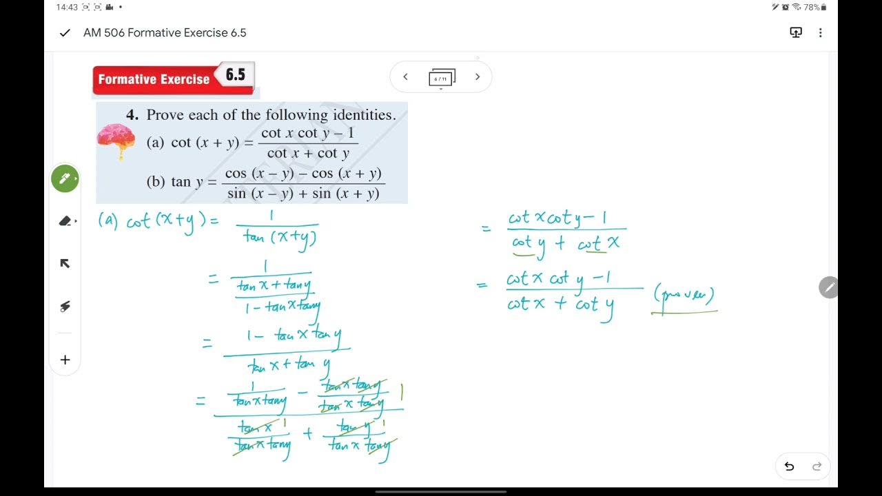 Chapter 6: Trigonometric Function [Formative Exercise 6.5] KSSM Form 5 ...