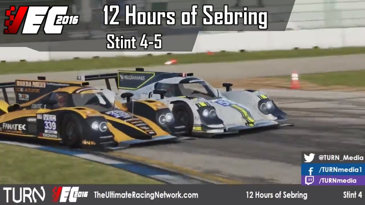 TURN VEC 2016 | Round 1 - Sebring 12h Stint 4-5 - YouTube