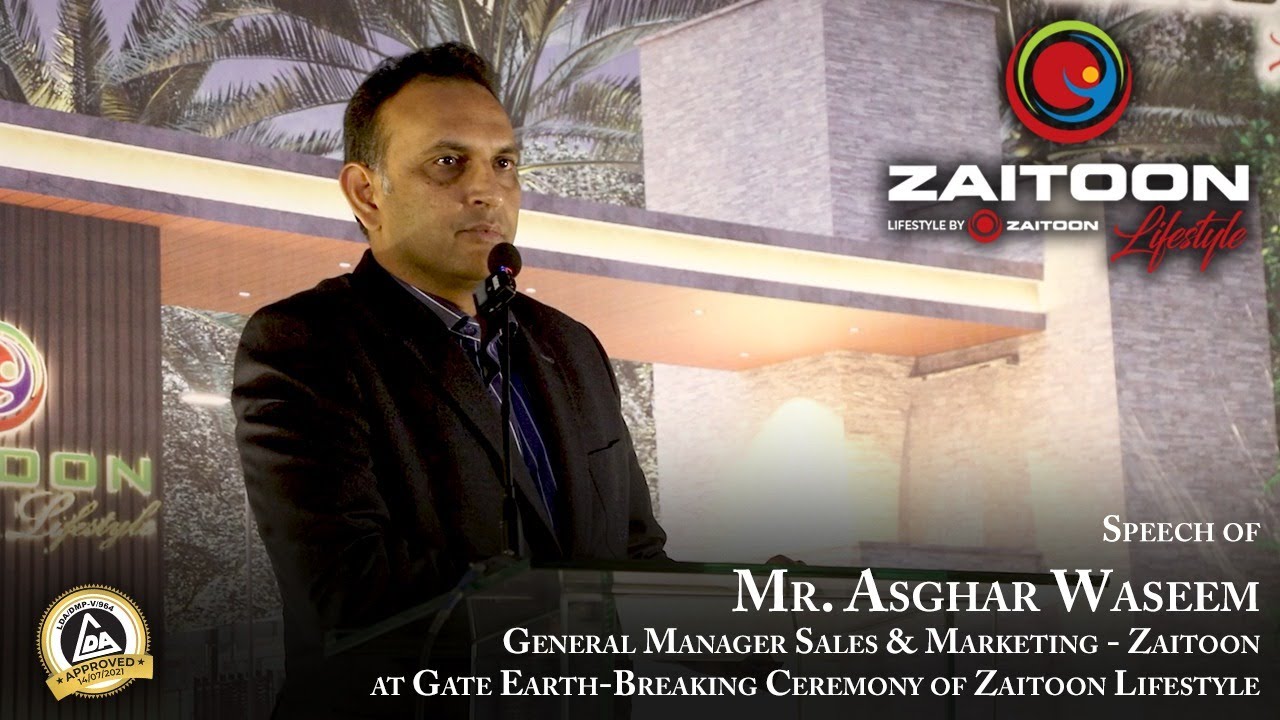 Speech of Mr. Asghar Waseem - Gate Earth Breaking - YouTube