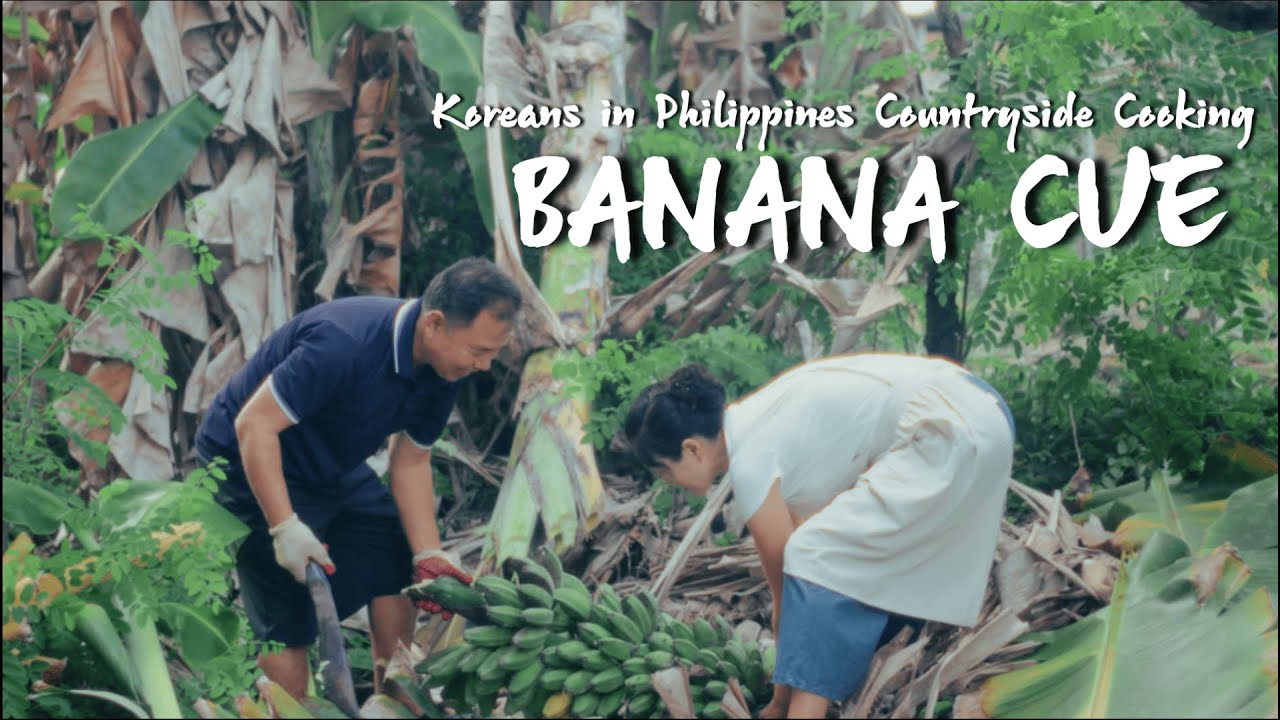 Life in the Philippines Countryside Saba Banana Harvest and Cook Street ...