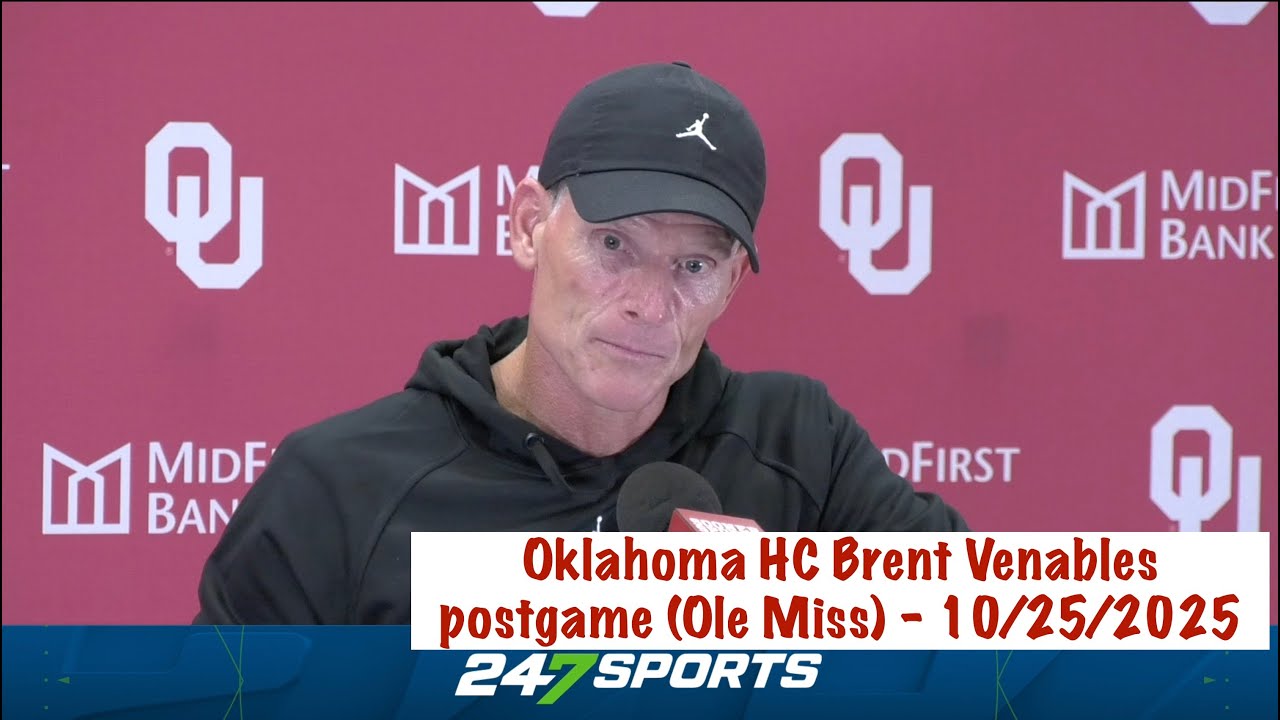 Oklahoma HC Brent Venables postgame (OU 26 Ole Miss 34) - 10/25/2025 ...