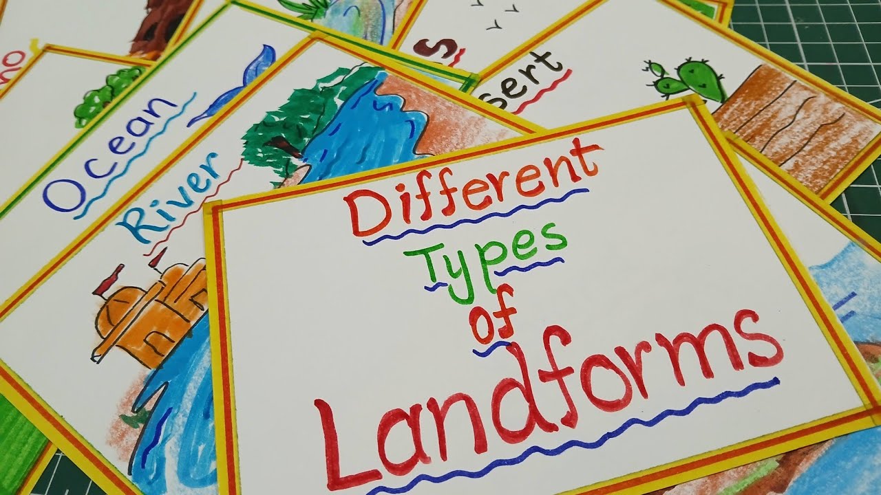 How to make Flashcards types of Landforms / Types of Landforms TLM ...