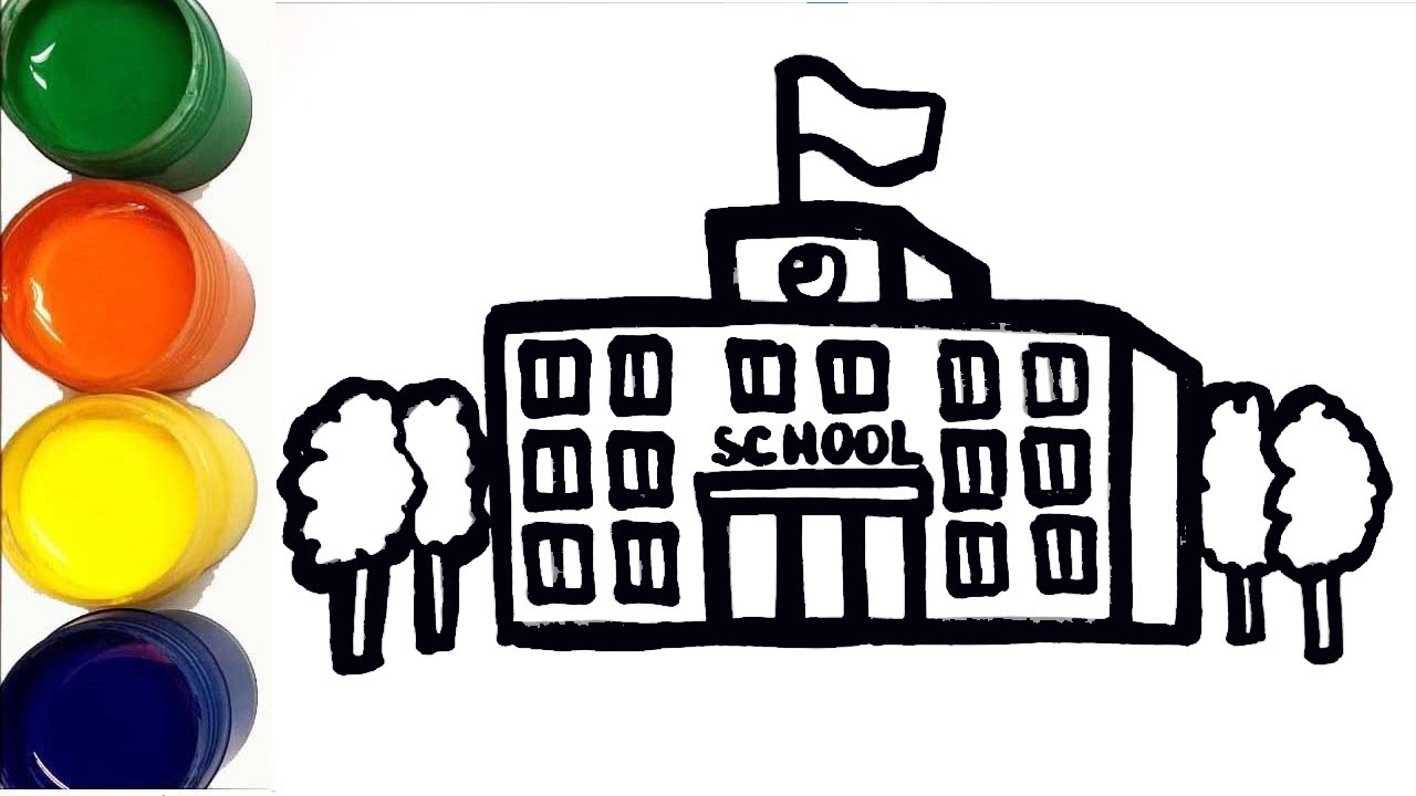 Сурет салу мектеп | Сурет салып уйрену | Bolalar uchun maktab rasm ...