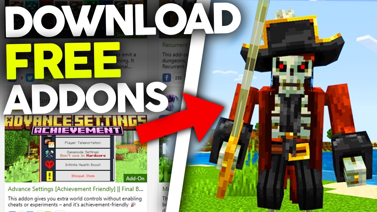 How To Use/Install FREE Addons (Minecraft Bedrock / MCPE / Console) 1. ...