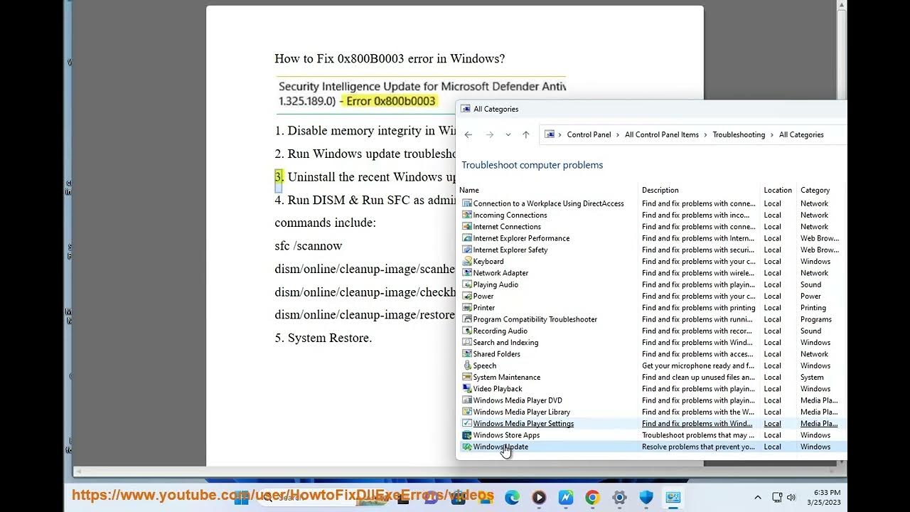Fix 0x800B0003 error in Windows - YouTube