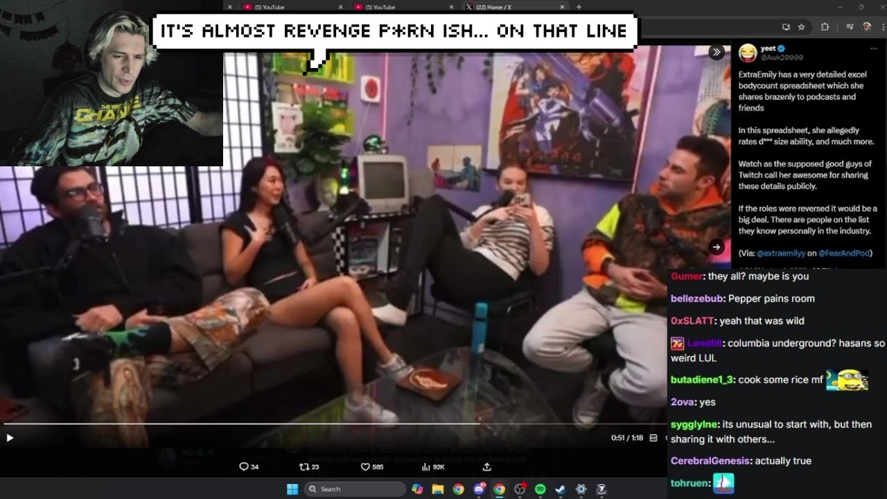 xQc Reacts to ExtraEmily Having a Detailed Bodycount Spreadsheet of ...