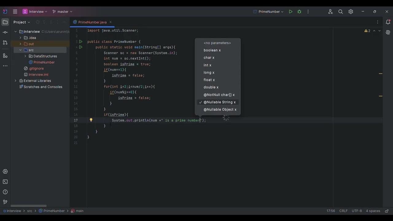 Prime Number program in Java - YouTube
