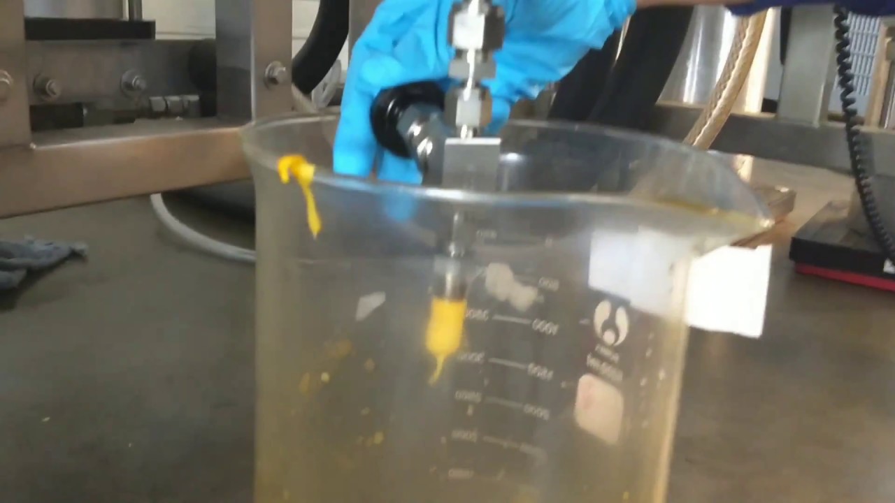 Pulling Cannabis Extract from CO2 Extraction Machine - YouTube