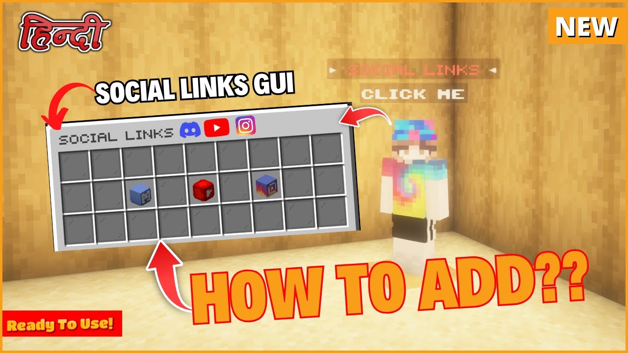How to Add Social Links GUI in Minecraft Server | Social GUI ...