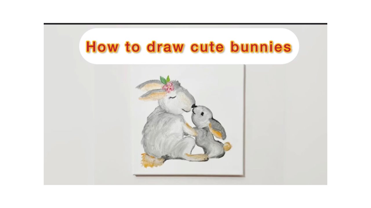 How to draw cute bunnies 🐰 - YouTube