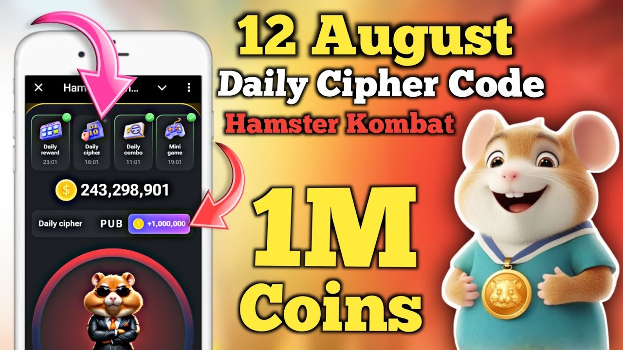 Hamster Kombat Daily Cipher-Code | 12 August | 13th August to 14 August ...