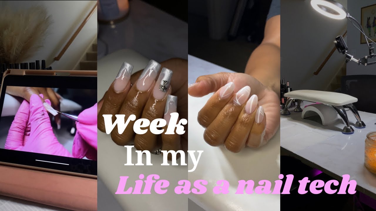 Week in my life as a nail tech: watch me do nails, lots of clients ...