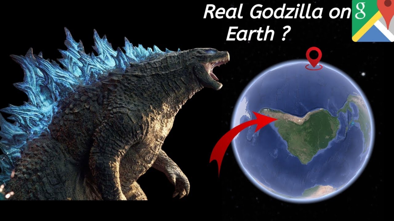 godzilla proof 🌎 ! I found real godzilla footprint on Google Earth🌐 ...