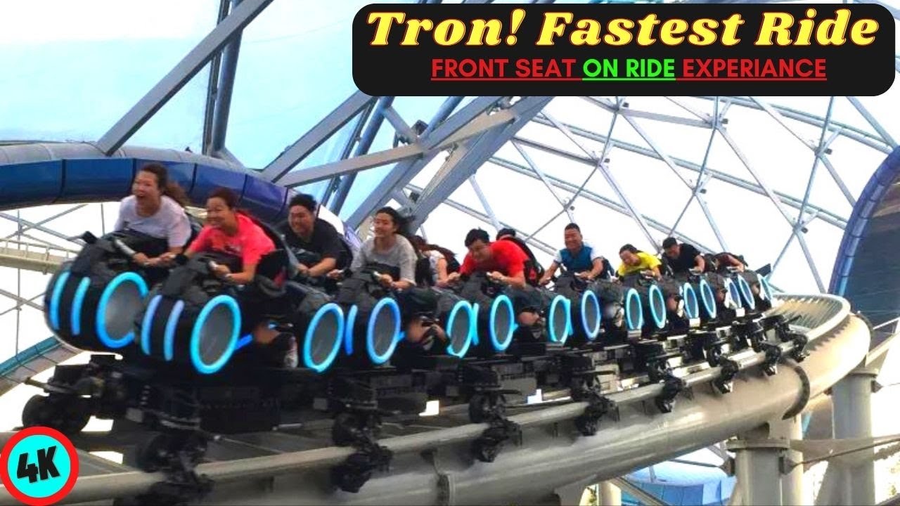 TRON Lightcycle/Run FRONT SEAT Ride 4K POV Magic Kingdom - YouTube