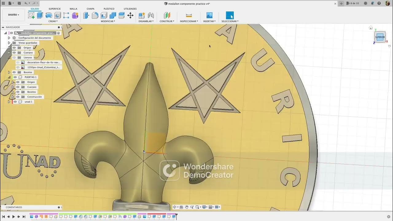 Medalla fusion 360 Componente Practico UNAD - YouTube