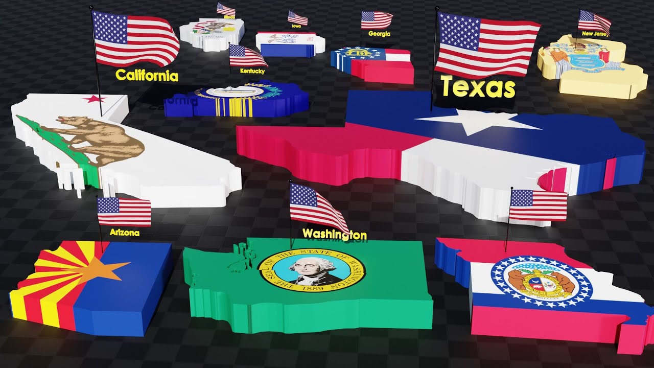 U.S States Size Comparison - YouTube