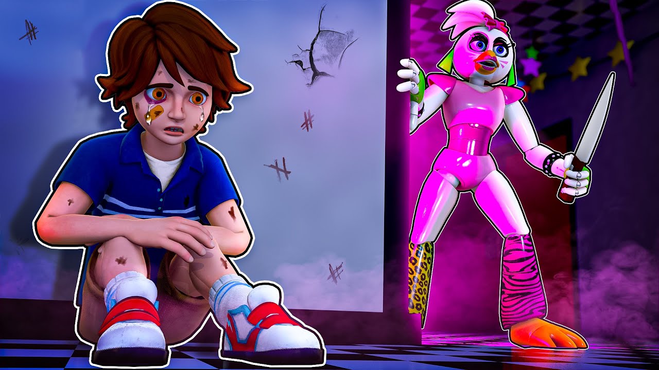 Gregory and Roxanne Wolf Hunted By Glamrock Chica in Security Breach ...