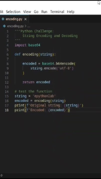 Python Challenge String Encoding And Decoding In Python Python Coding Pythontutorialshorts