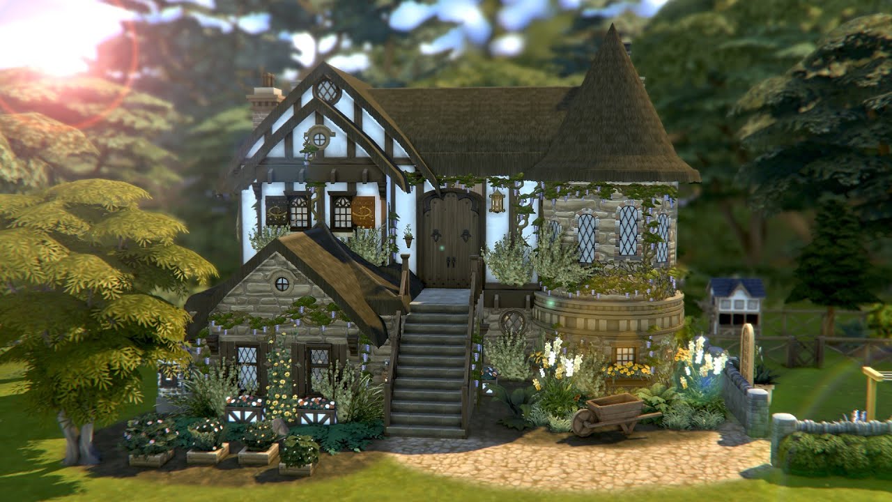 Fantastical Medieval Cottage | Sims 4 Speed Build [No CC] - YouTube