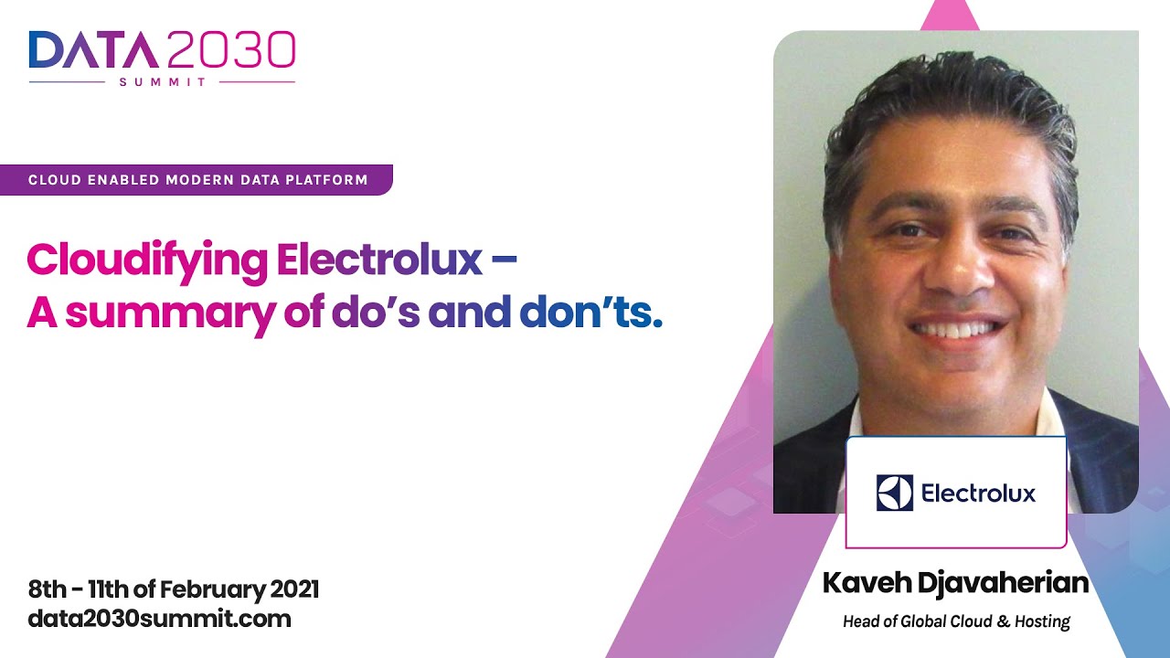 Cloudifying Electrolux – A summary of do’s and don’ts. – Kaveh Djavaherian, Electrolux - YouTube