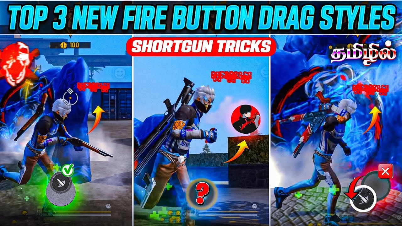 🔥 NEW FIRE BUTTON DRAG STYLES 2025 TOP 3 TAMIL 🥵 | HEADSHOT FIRE BUTTON ...