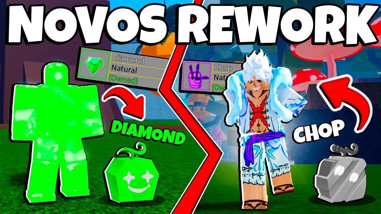 VAZOU! NOVA FRUTA do DIAMANTE e CHOP REWORK na ATUALIZAÇÃO DO BLOX ...